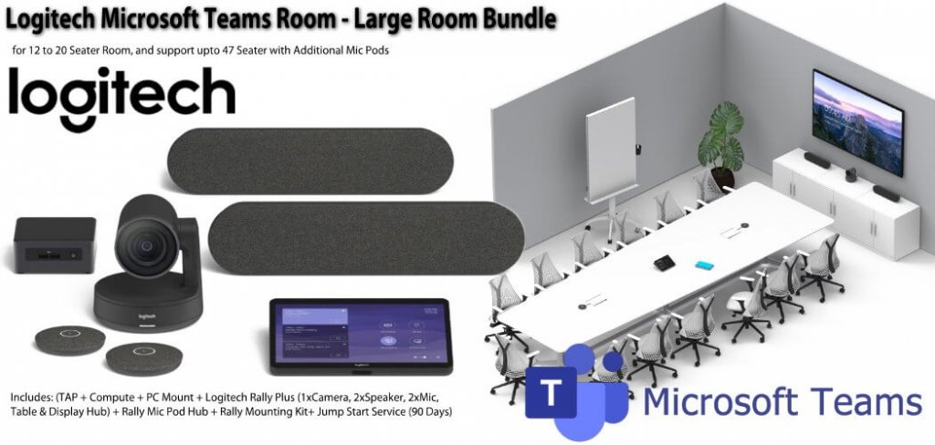 Logitech Room Solutions for Microsoft Teams Lrage Rooms - All you need